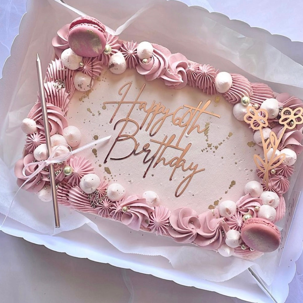 Pink Birthday Cake Swirls - Birthday Cake Delivery to Dubai - Order ...