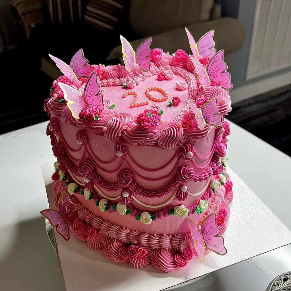 Butterfly Heart Shape Cake Dubai - Anniversary Cake - Deliver to Dubai ...