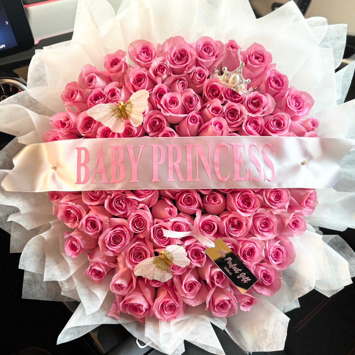 Baby Princess Pink Luxury Roses Bouquet - Delivery to UAE - Shop Online ...