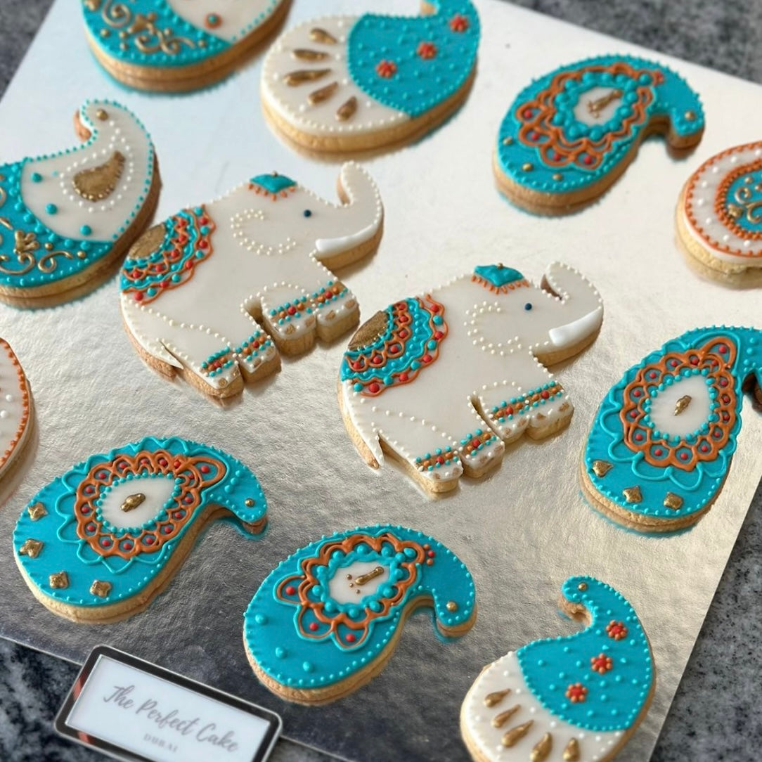 Elephant Rangoli Diwali Cookies - Colorful Handmade Sweets - Send ...
