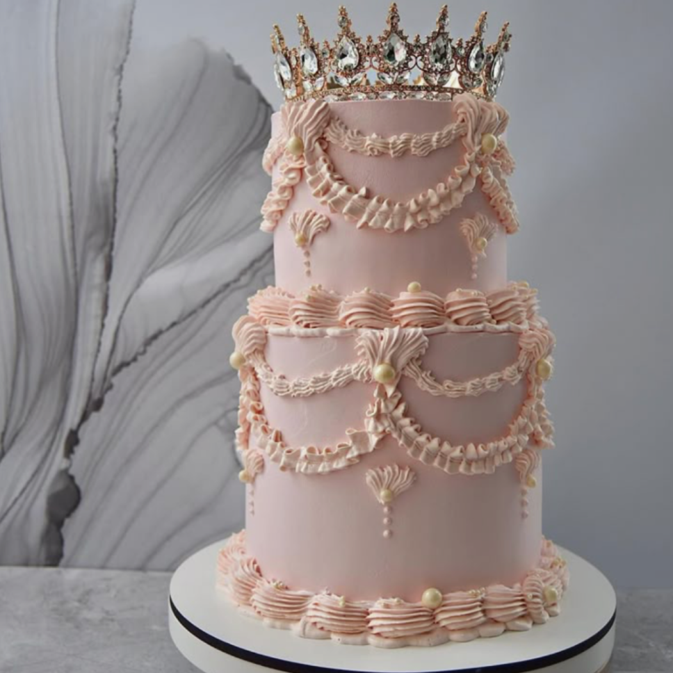Two Tier Lambeth Crown Cake - Birthday Cake Delivery to Dubai - Shop ...