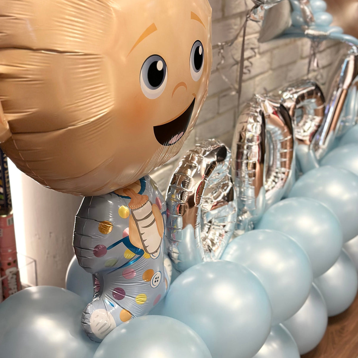New Baby blue Balloon – Surprise Gifts For Baby bou – Online UAE – Dot ...