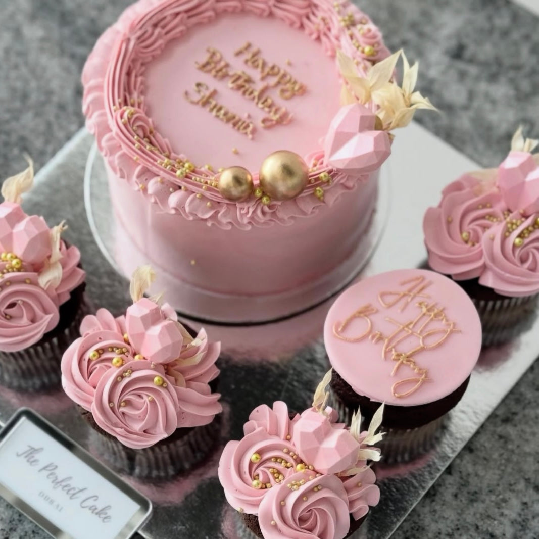 Pink Birthday Cake & Cupcake Dubai - Deliver Cake to UAE - Order Online ...