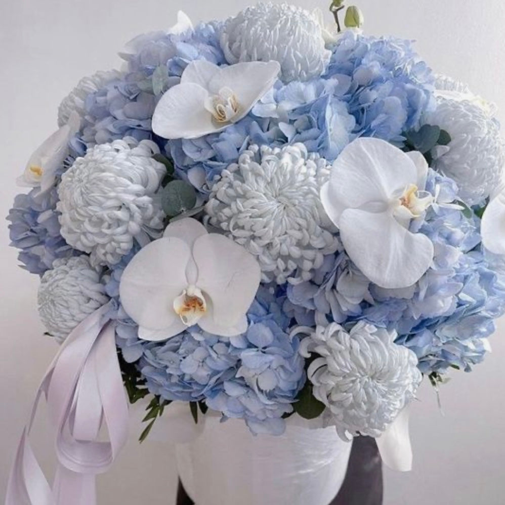 Luxurious Blue Flower Box Dubai - Birthday Gift – Send to UAE Now ...