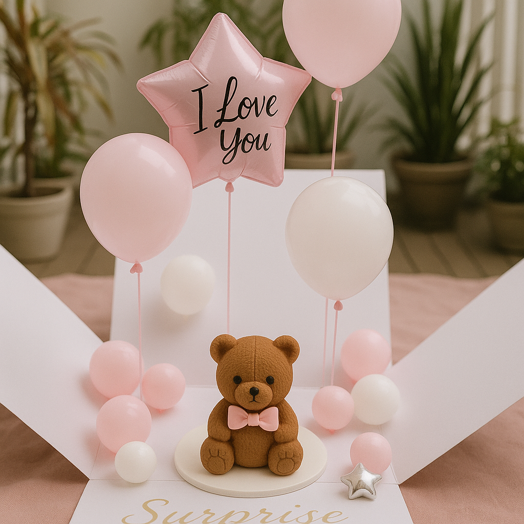 Surprise Balloon Box with cake Dubai - Delivery to Dubai - Shop Online ...