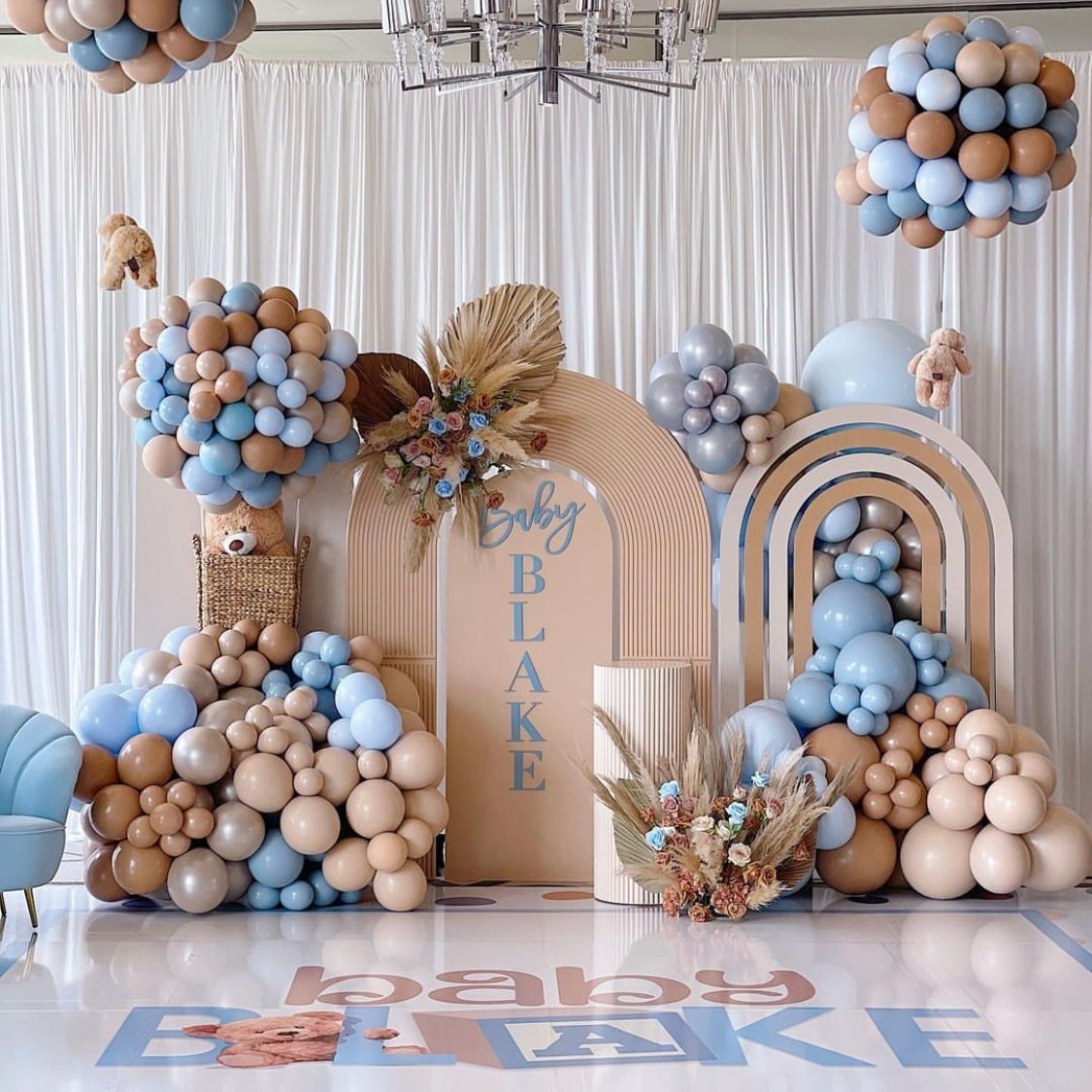 Luxury Blue Balloon setup Arrangement – Balloons Arch – Order Online to ...