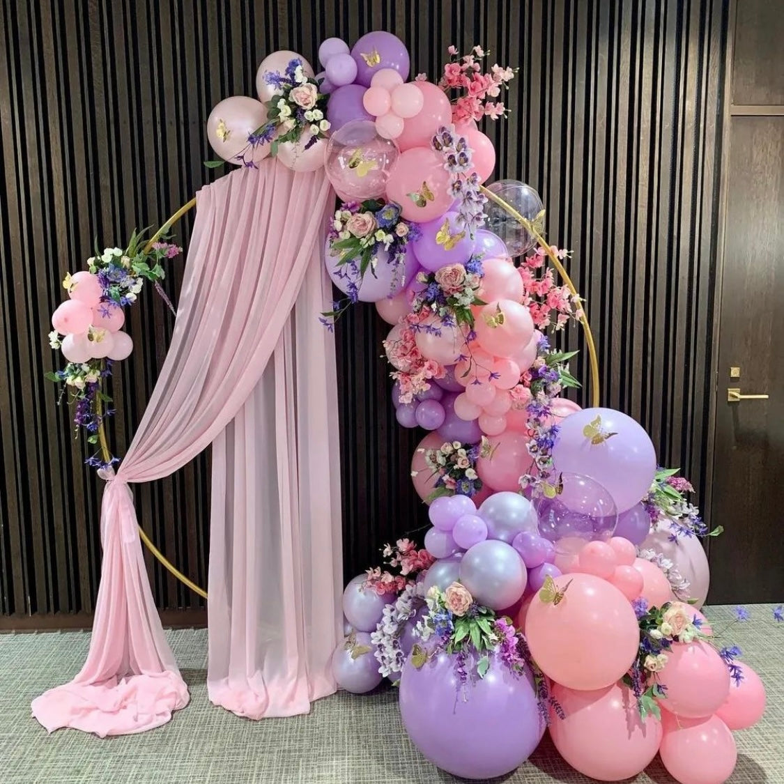 Pink & Purple Balloon setup Arrangement – Balloons Arch – Order Online ...