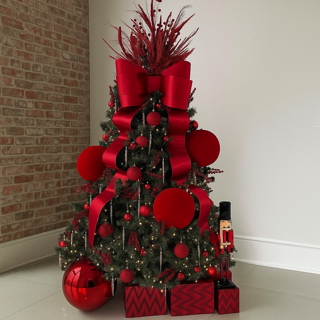 Red Bow Christmas Tree - Decoration service in Dubai - Book Online Now ...