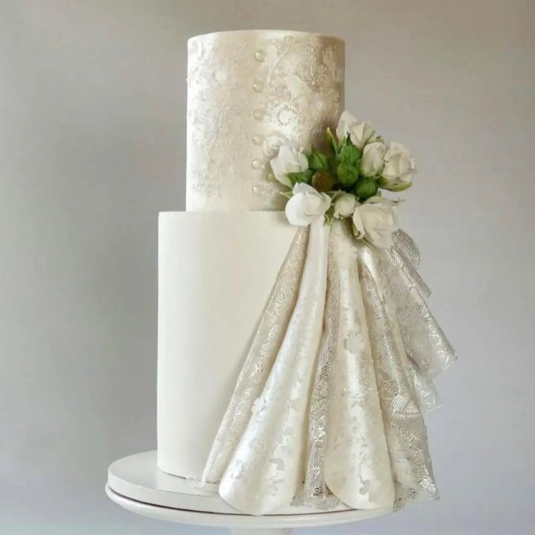 2-Tier White Wedding Cake - Made with Swiss Ingredients - Shop Online ...